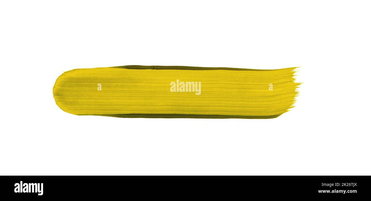 Sketch of yellow paintbrush stroke Stock Photo - Alamy