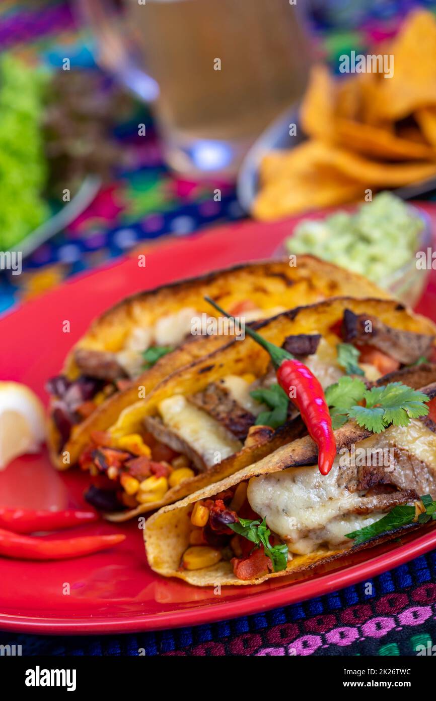 Spicy mexican tacos hi-res stock photography and images - Alamy
