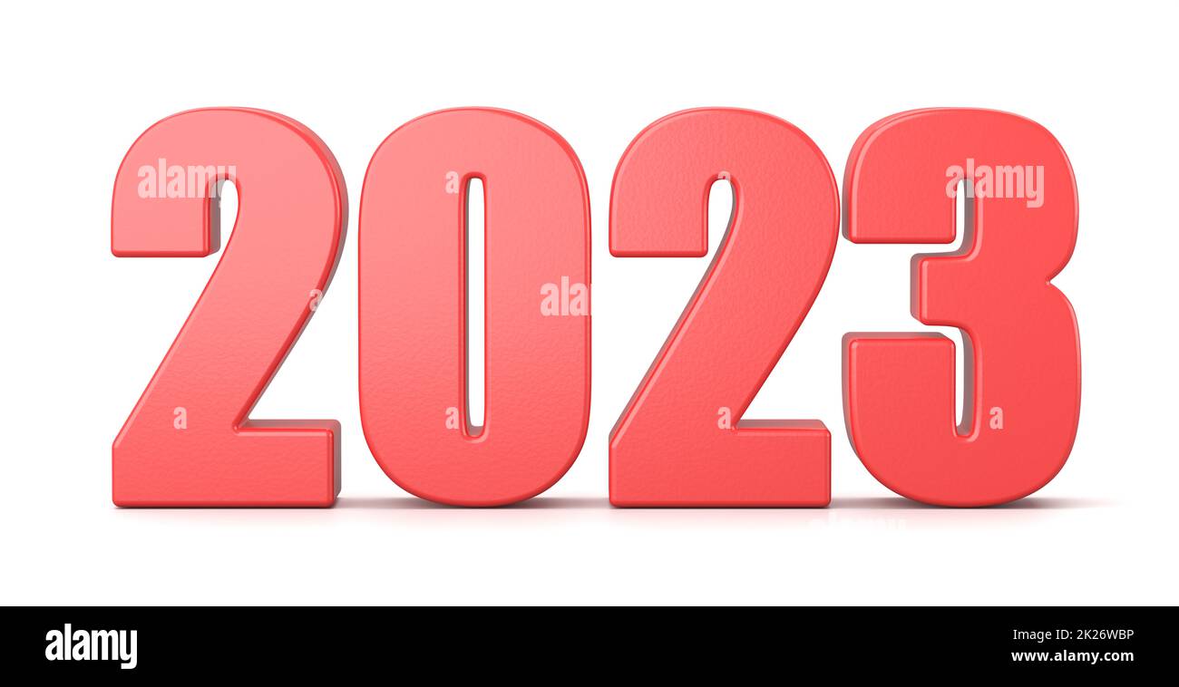 2023 Year Number Text on White Stock Photo - Alamy