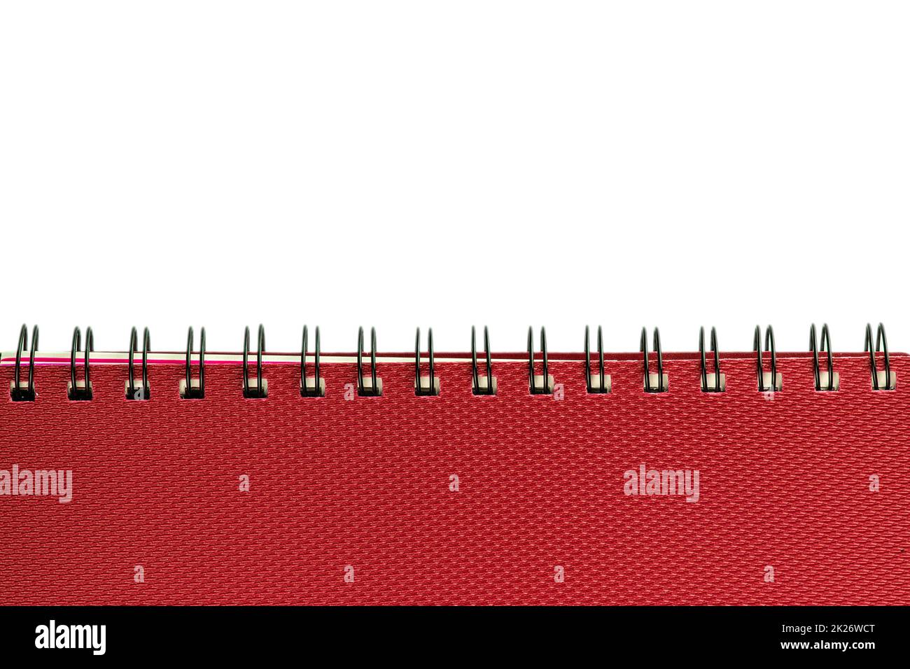 new red notebook with rings isolated on a white background Stock Photo ...