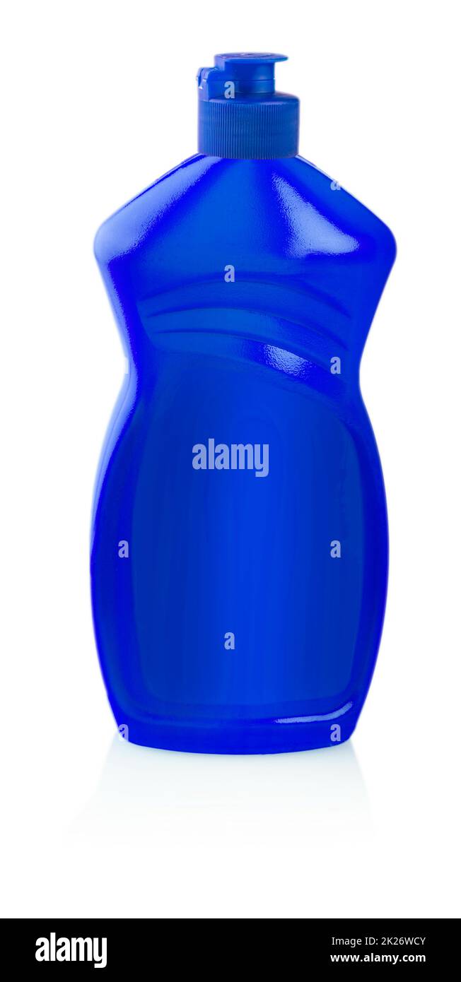 blue plastic container isolated on white background Stock Photo - Alamy