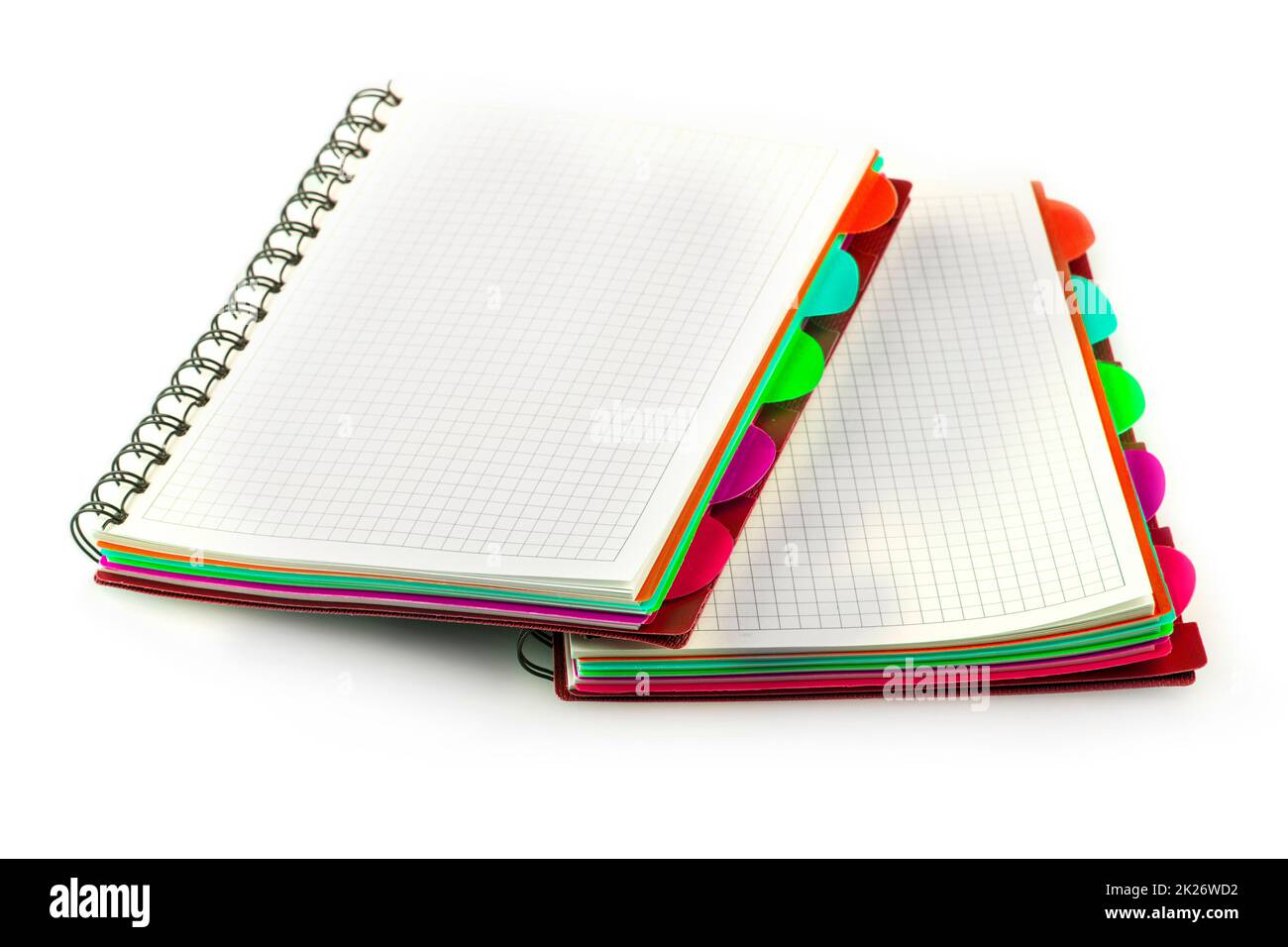 new red notebook with rings isolated on a white background Stock Photo ...