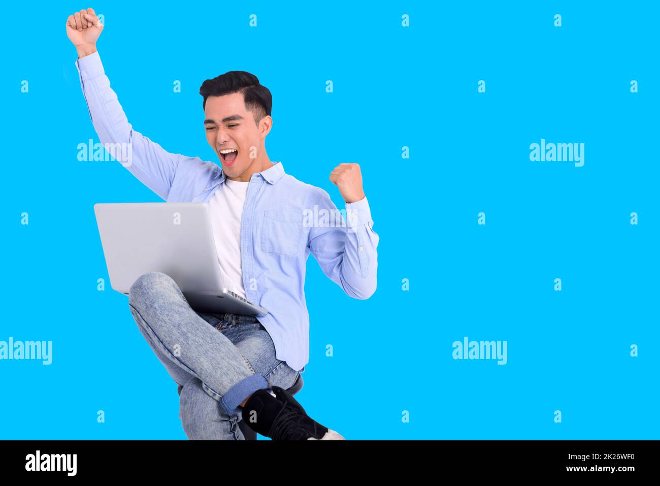 Excited chinese man hi-res stock photography and images - Alamy