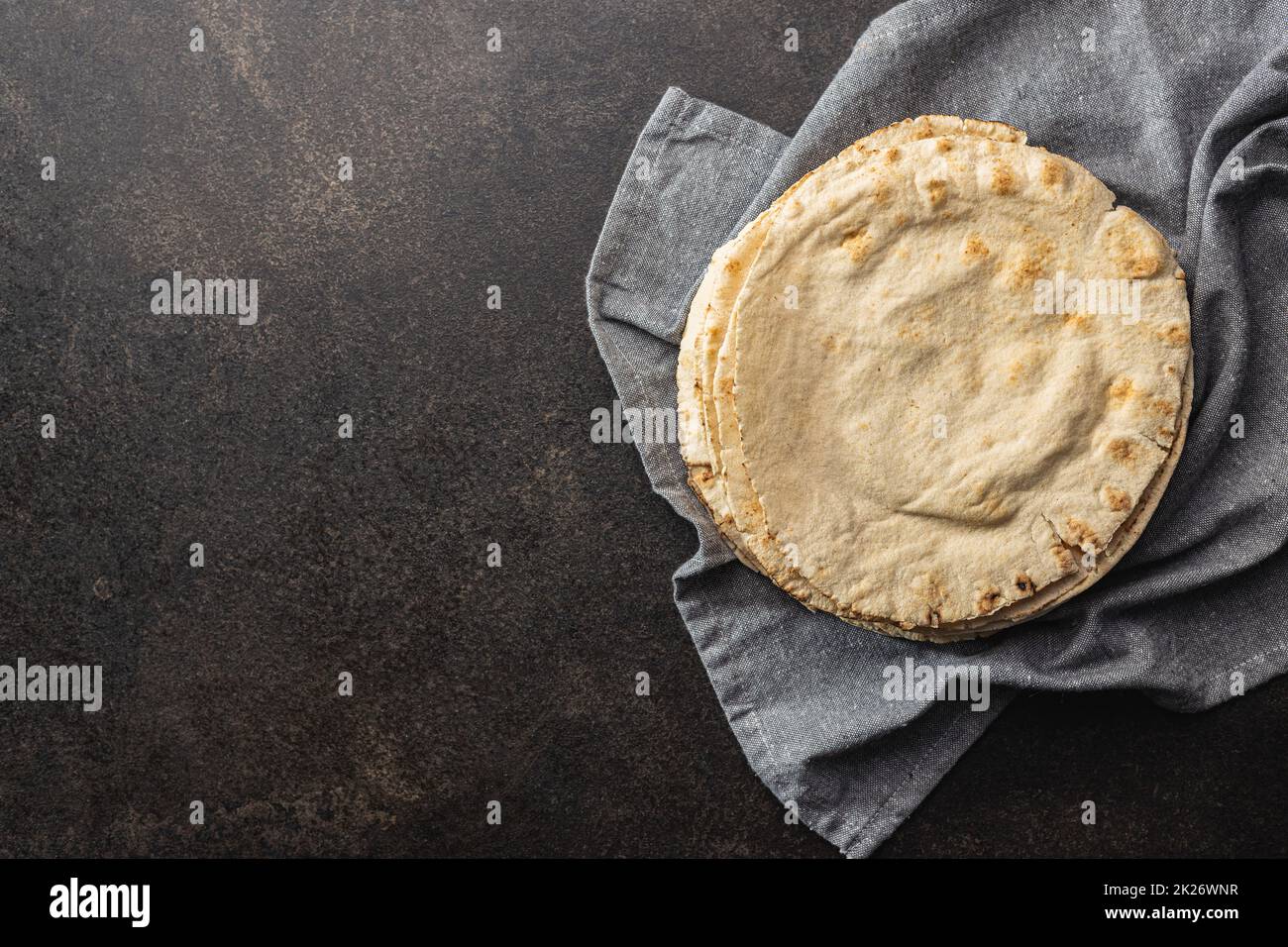 Arabic bread. Flat pita bread Stock Photo - Alamy