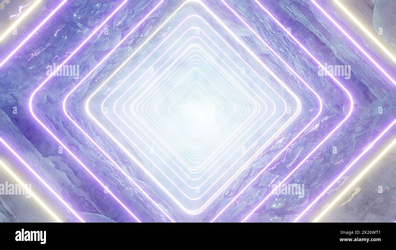 Iceberg Mountain Neon Retro Stock Photo - Alamy