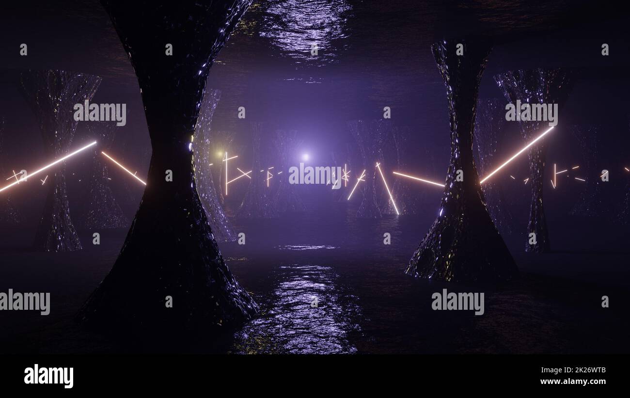 Underground Cave In Alien Planet Stock Photo - Alamy