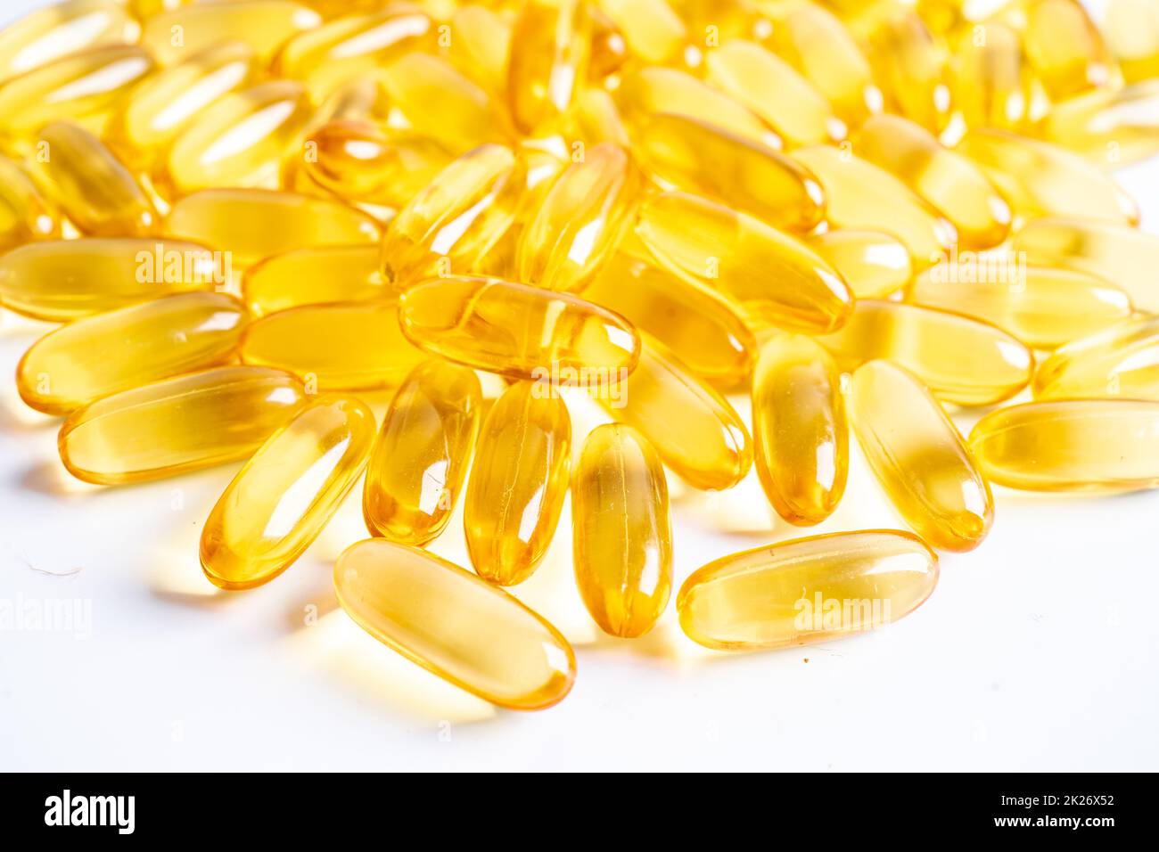 Fish oil Omega 3 capsules vitamin with EPA and DHA isolated on white ...