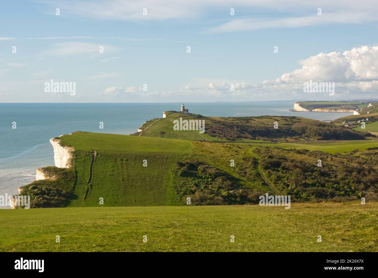 Chalk cliffs beachy head walker hi-res stock photography and images - Alamy