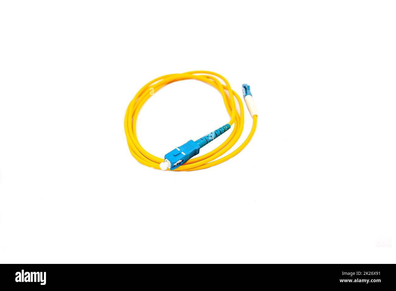 Fiber optic cables isolated on white background Stock Photo - Alamy