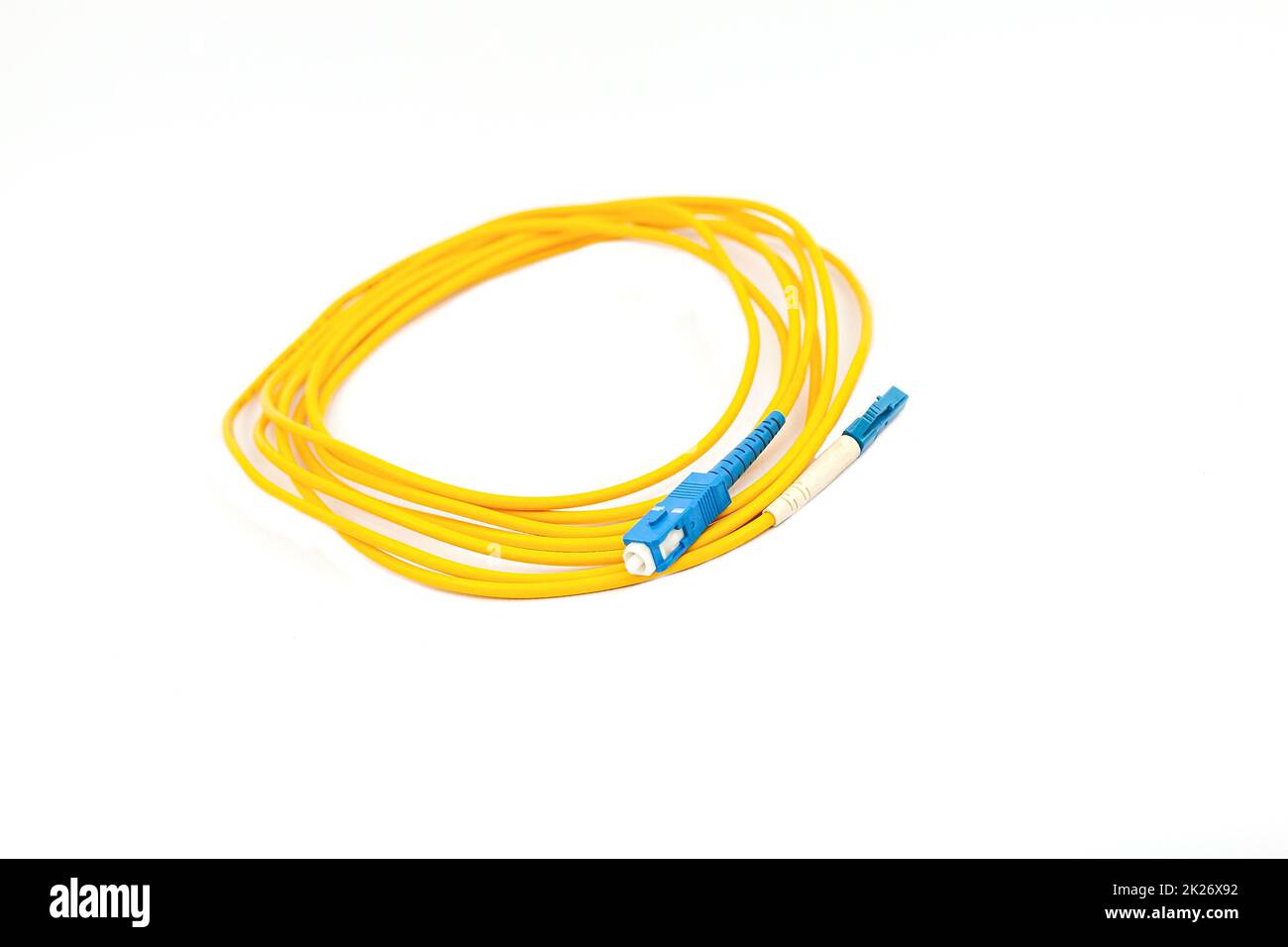 Fiber optic cables isolated on white background Stock Photo - Alamy