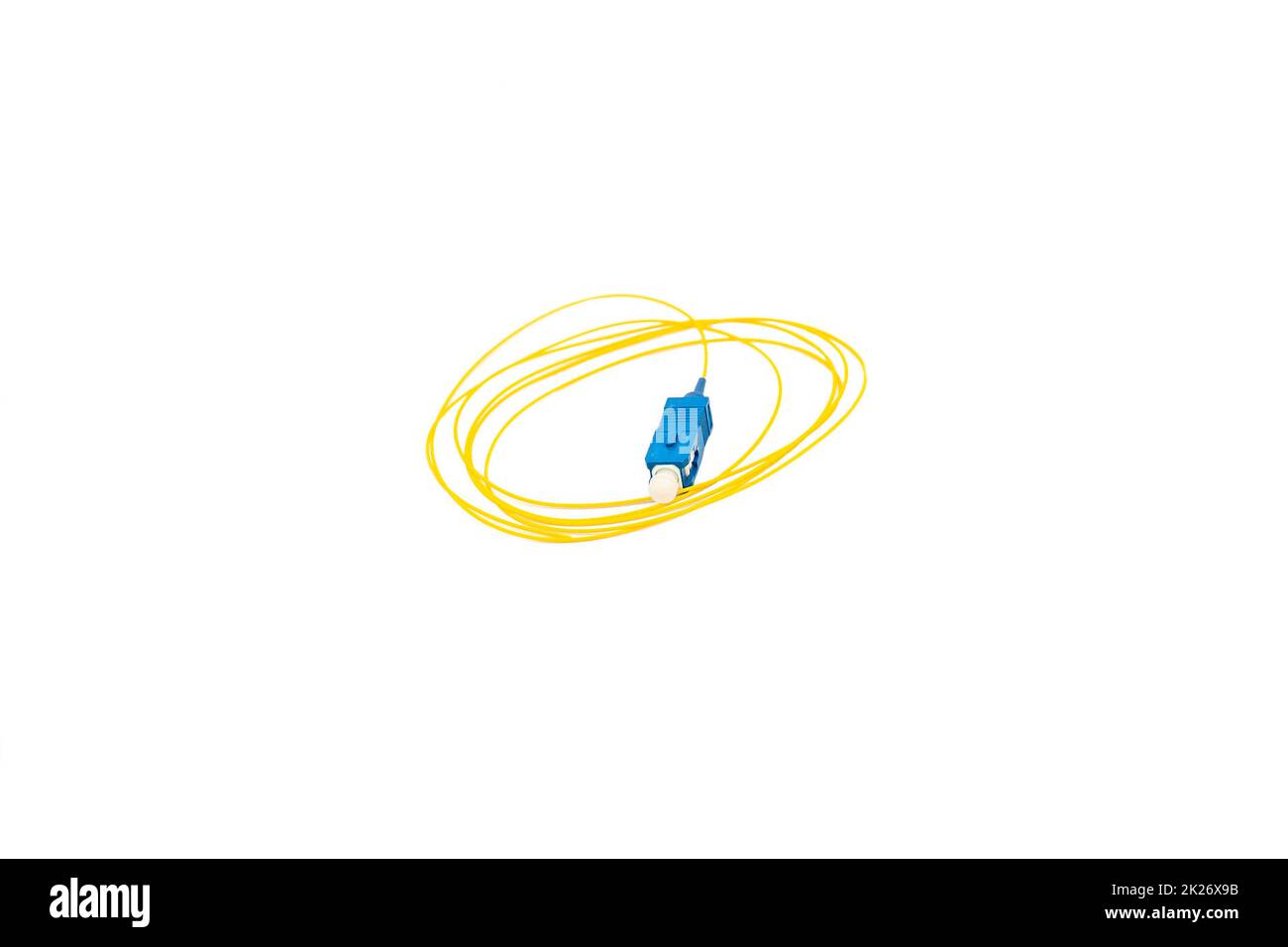 Fiber optic cables isolated on white background Stock Photo - Alamy