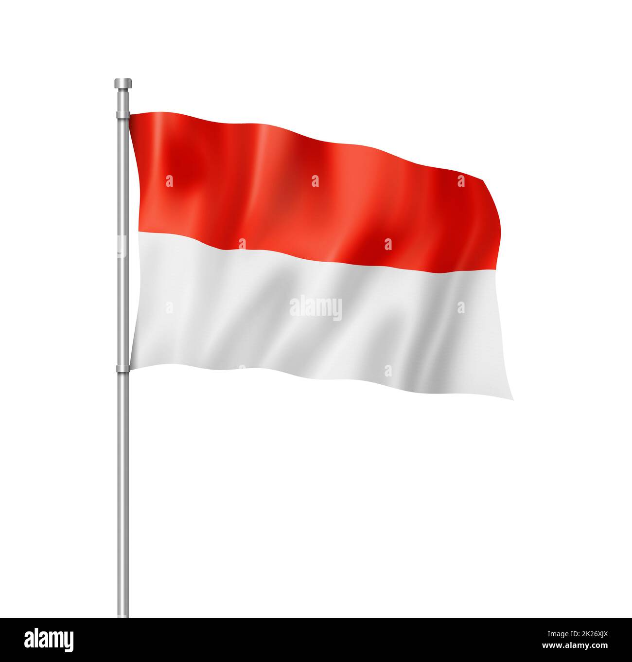 Monaco flag isolated on white Stock Photo - Alamy
