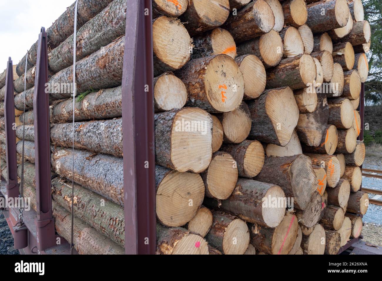 Transport timber on railway hi-res stock photography and images - Alamy