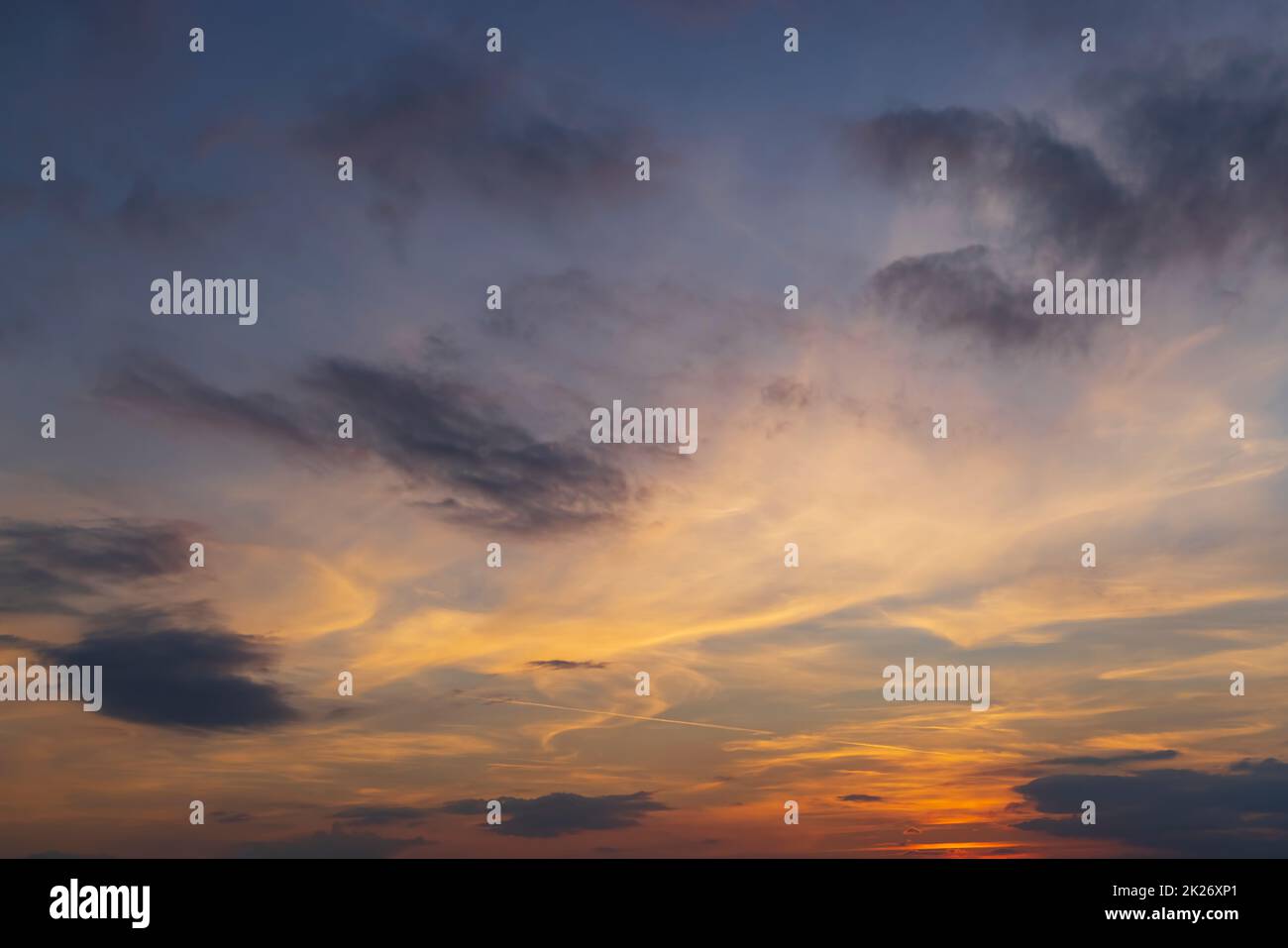Beautiful sky with cloud before sunset Stock Photo - Alamy