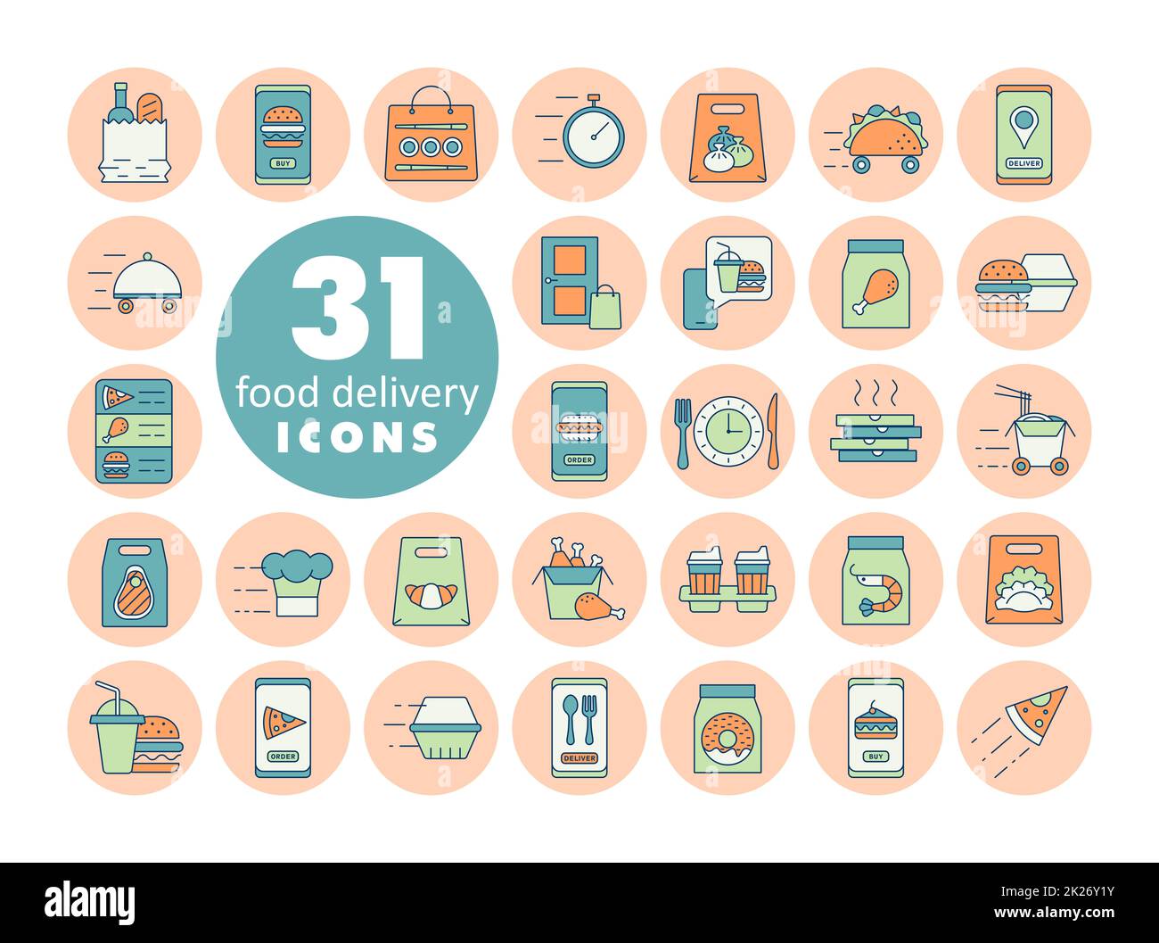 Icons taco food Cut Out Stock Images & Pictures - Alamy