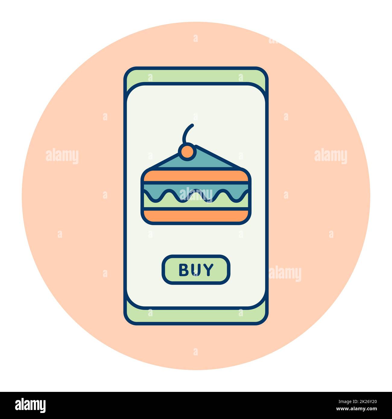 Food delivery mobile service Cut Out Stock Images & Pictures - Alamy