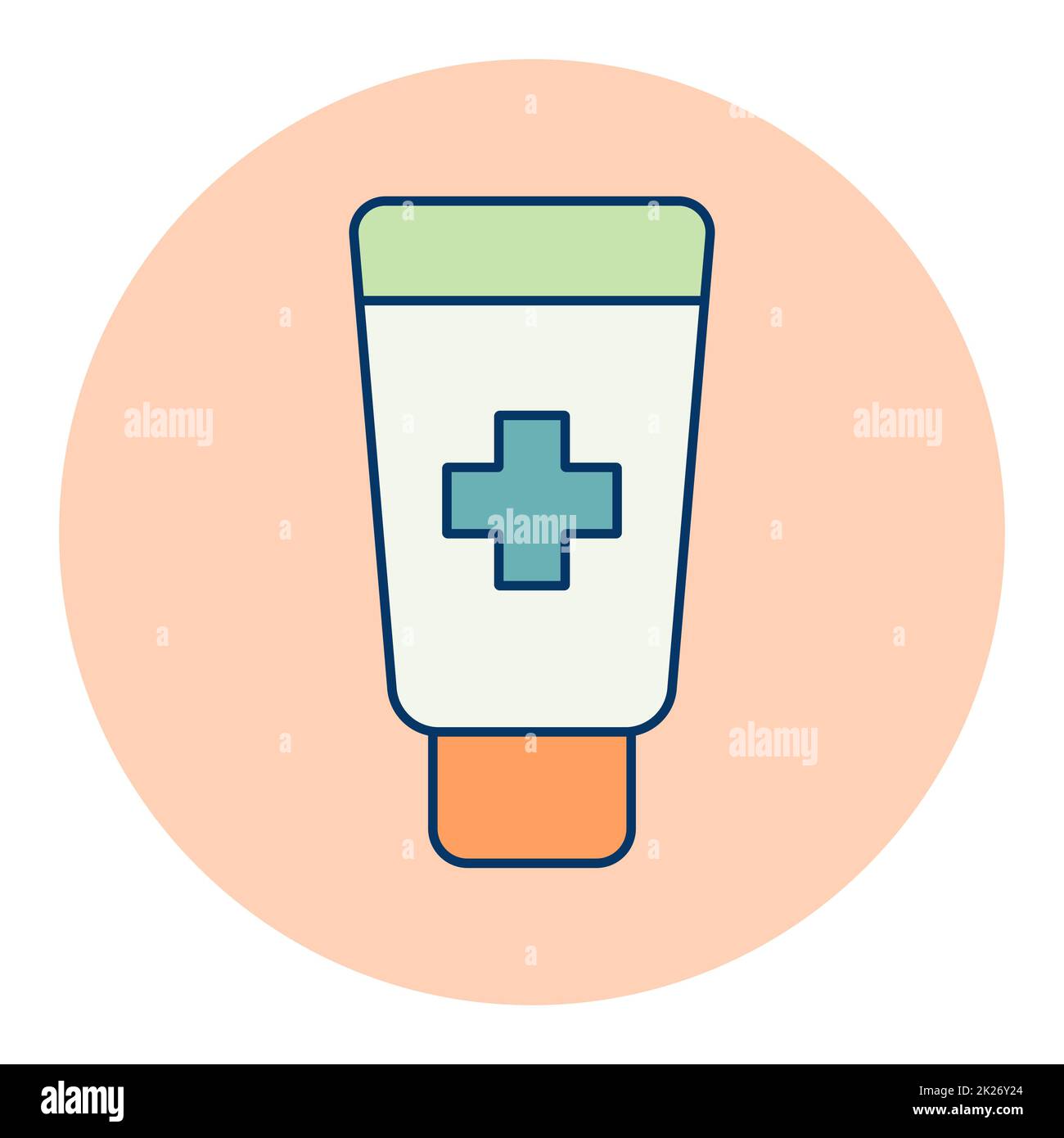 Ointment cream tube medicine vector icon Stock Photo - Alamy