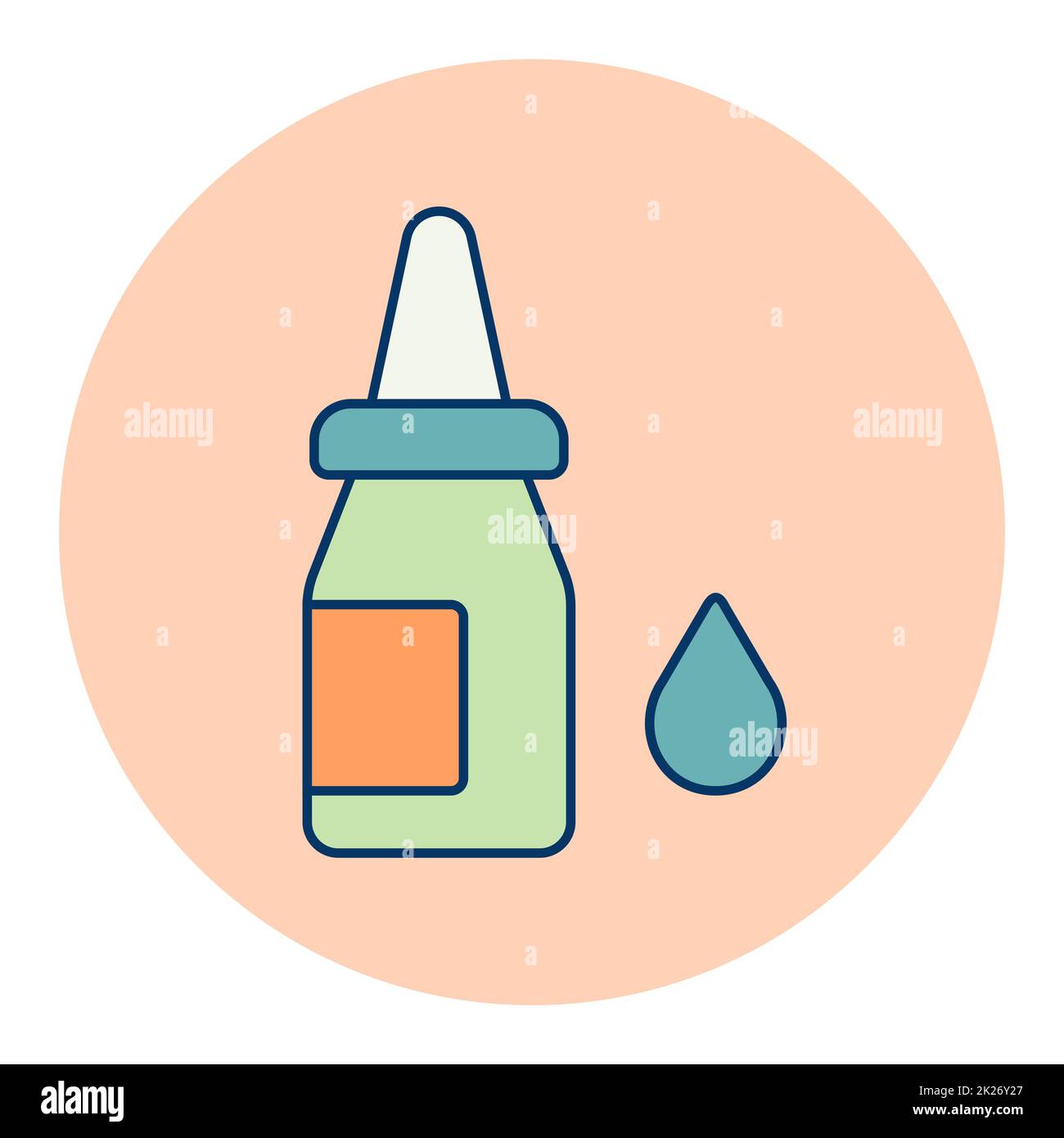 Eye drops vector icon. Nasal drops Stock Photo - Alamy