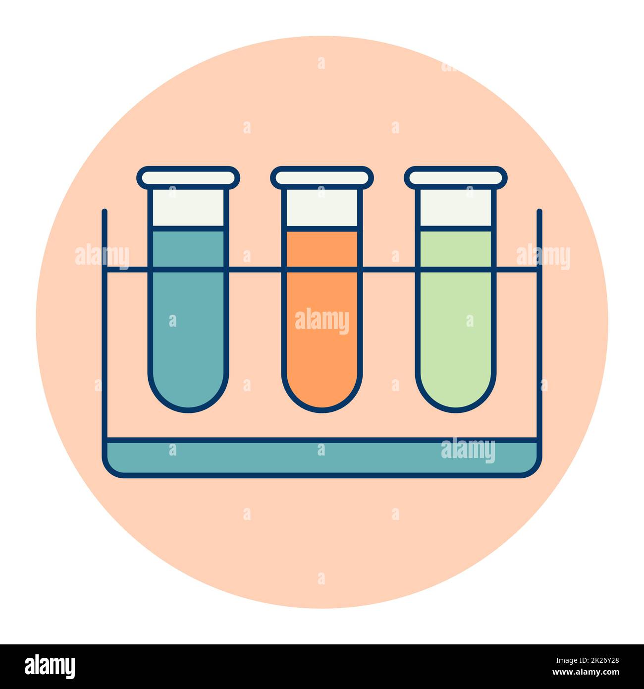 Test tubes vector icon. Medical sign Stock Photo - Alamy