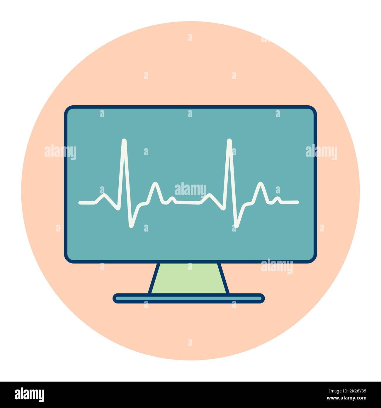 Computer diagnostics vector icon. Medical sign Stock Photo - Alamy