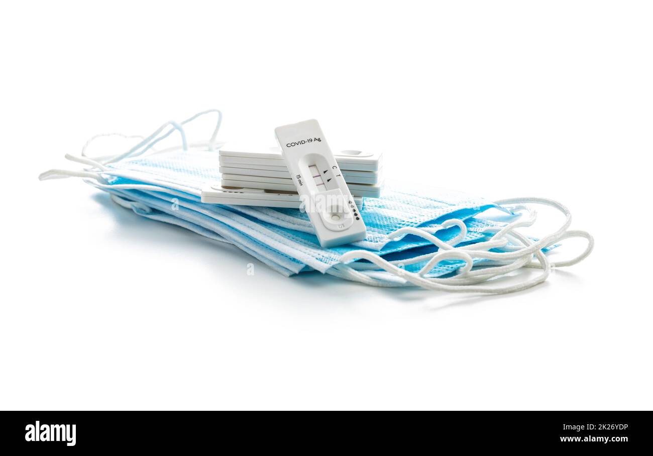 Positive Covid-19 antigen test. Coronavirus antigen rapid test and ...