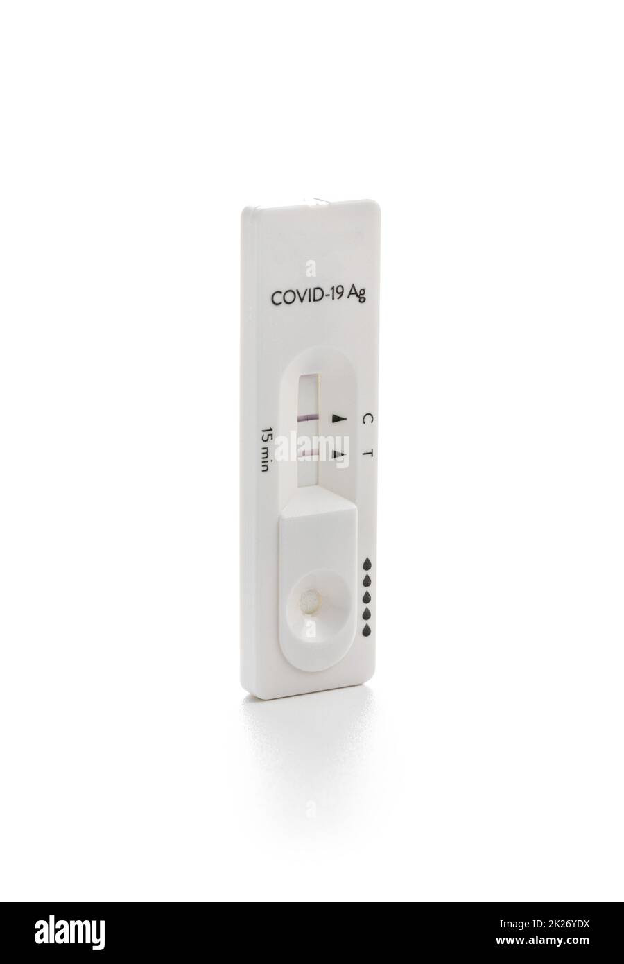 Positive Covid-19 antigen test. Coronavirus antigen rapid test Stock ...