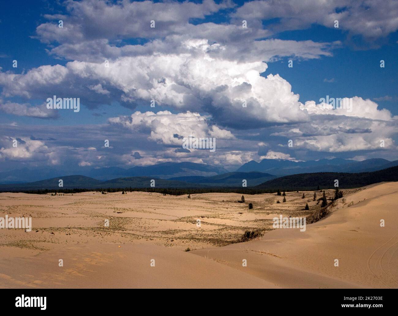 The landscape with Chara desert sands colored Stock Photo - Alamy