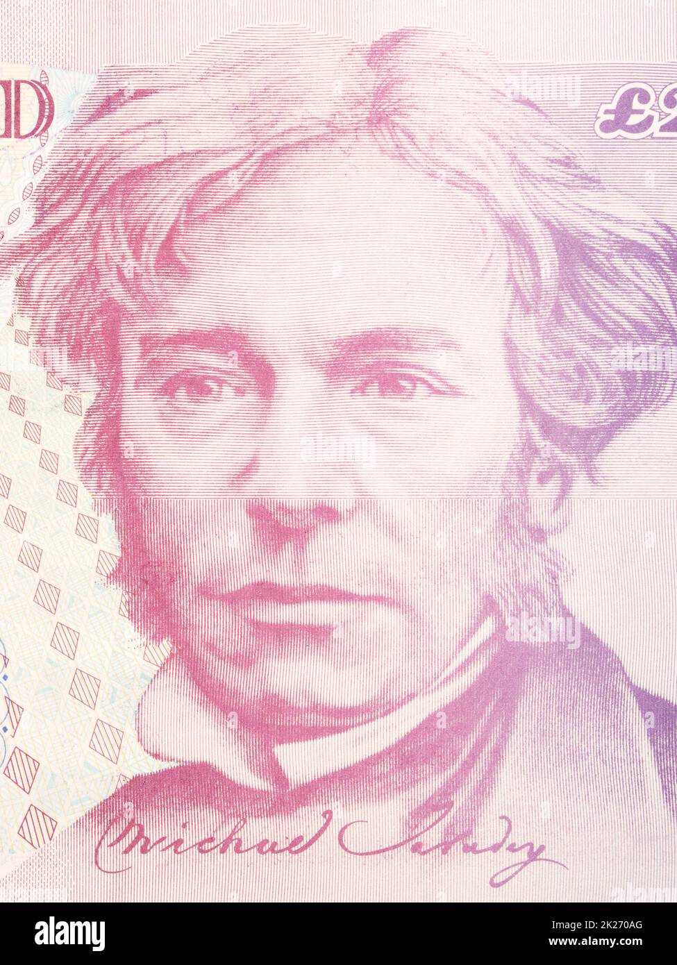 Michael Faraday a portrait from old British money Stock Photo - Alamy