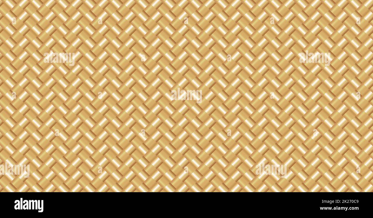 Panoramic golden gradient braided background, repeating elements ...