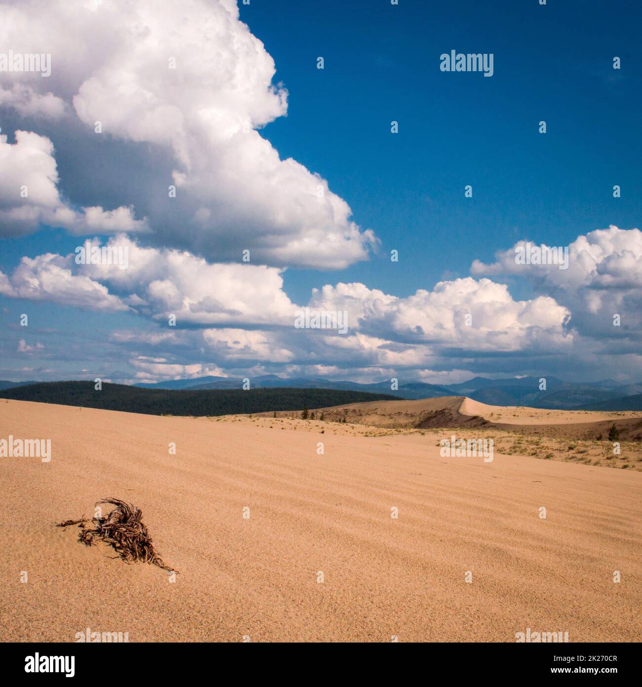 The landscape with Chara desert sands colored Stock Photo - Alamy