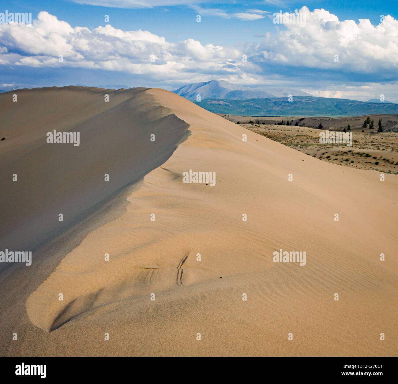 The landscape with Chara desert sands colored Stock Photo - Alamy