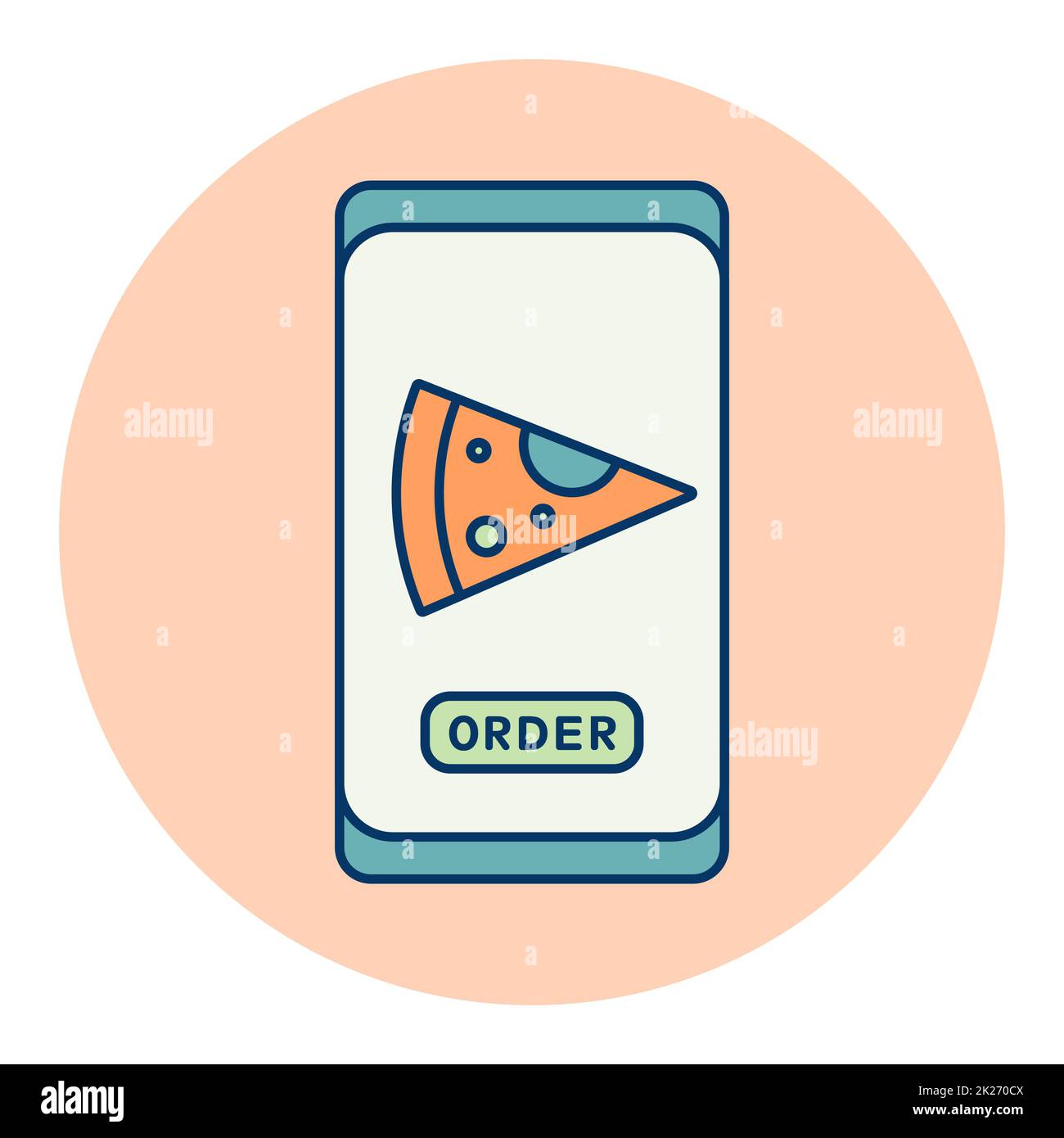 Fast food delivery service vector icon Stock Photo - Alamy