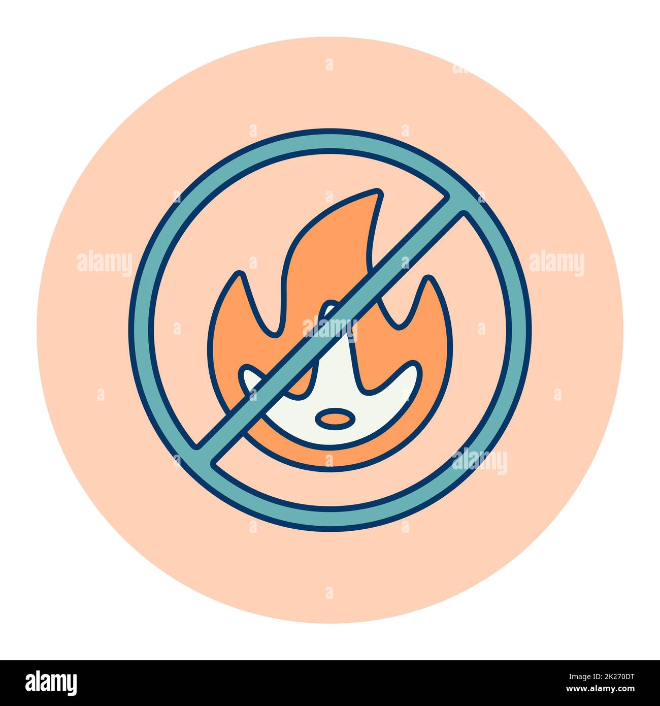 No Fire flame sign vector icon Stock Photo - Alamy