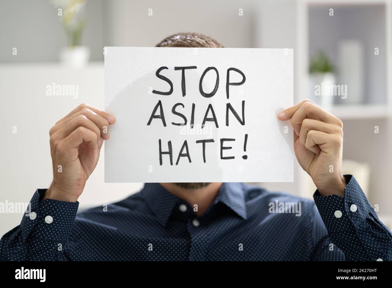 Stop Social Racism Banner Stock Photo - Alamy
