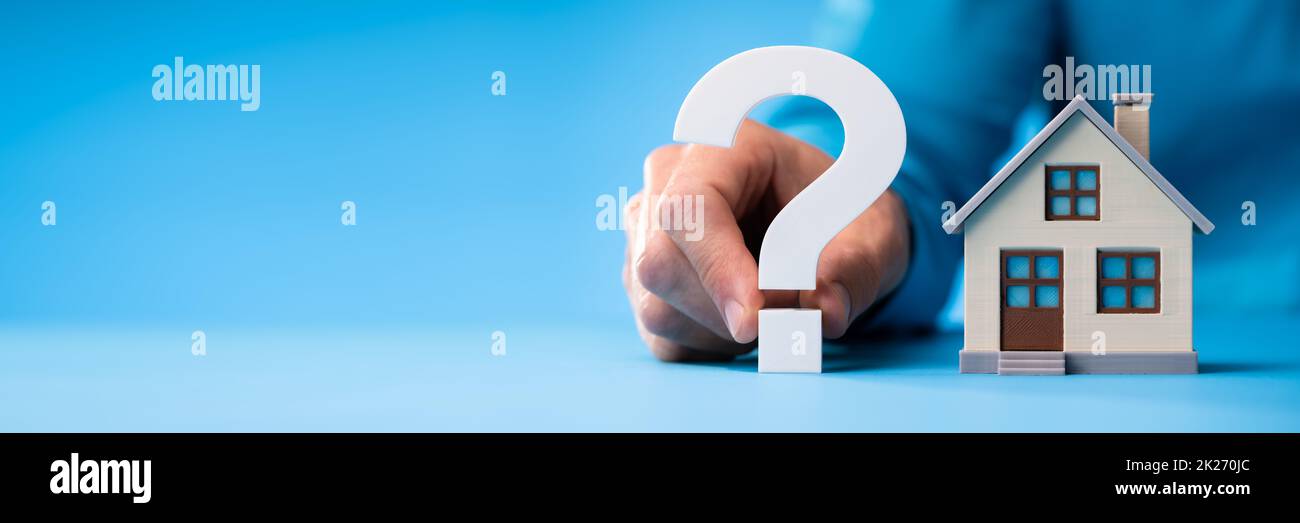 Real Estate House Question Mark Stock Photo - Alamy