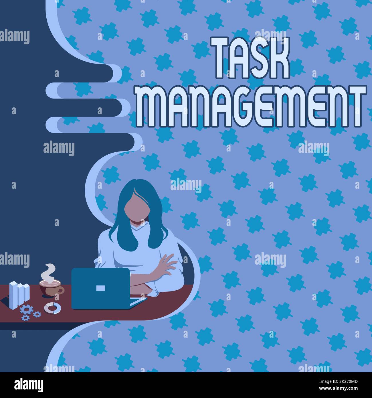 Conceptual caption Task Management. Business idea the process of ...