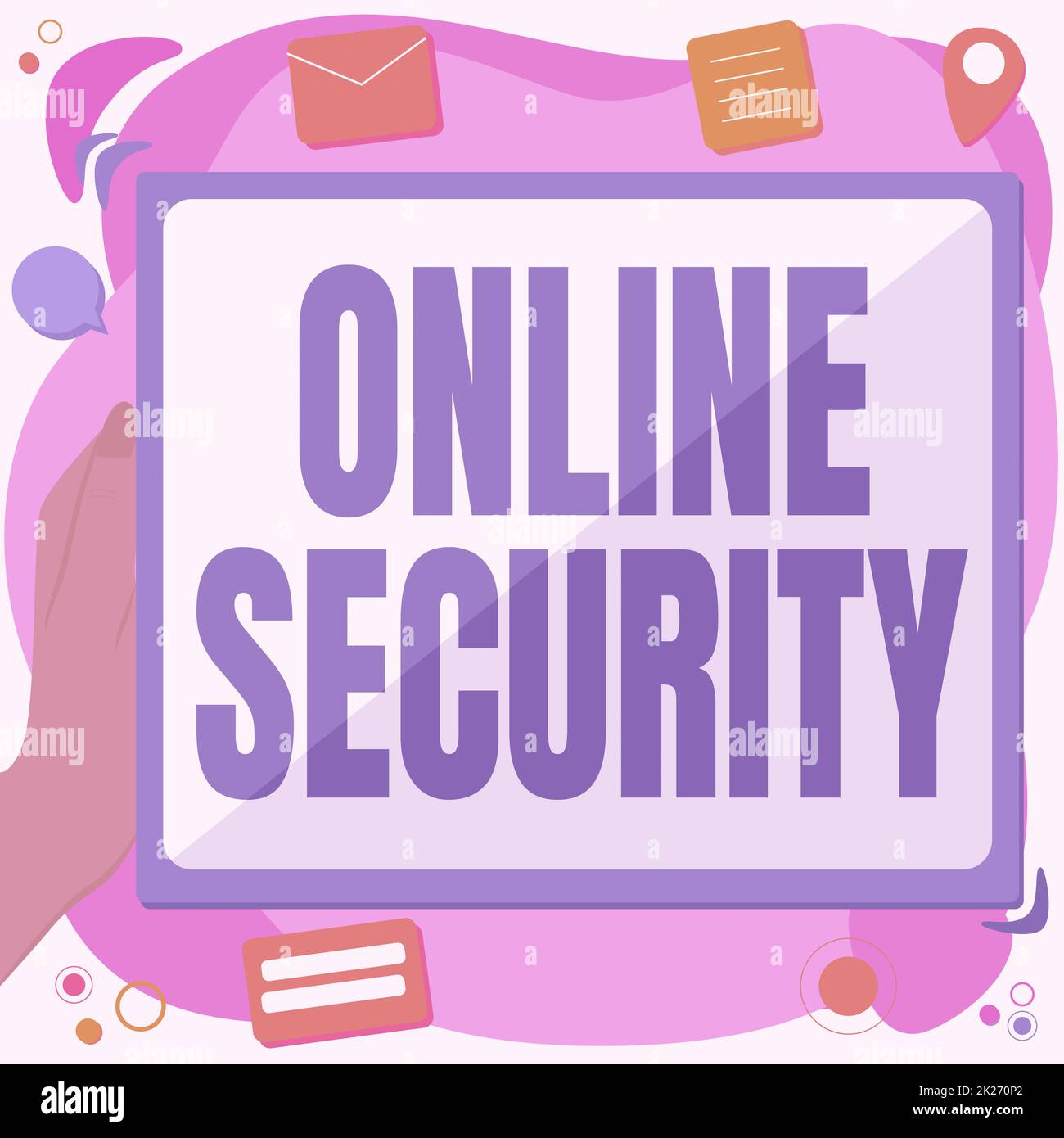 Handwriting text Online Security. Conceptual photo act of ensuring the security of transactions ...