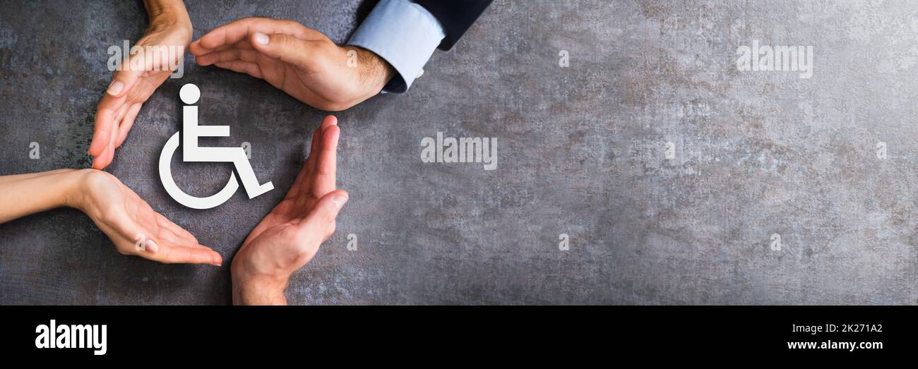 Disabled Icon. Worker Injury And Disability Stock Photo - Alamy