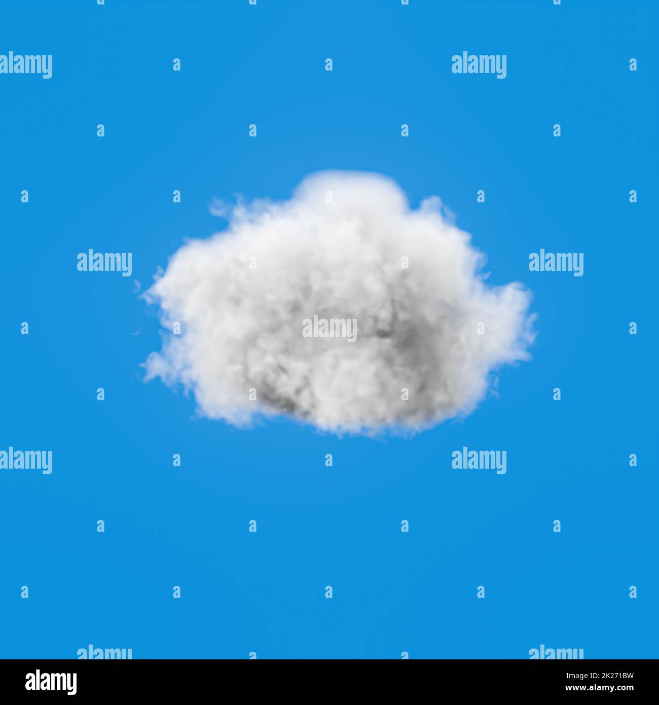 Single Cloud on Flat Blue Background Stock Photo - Alamy