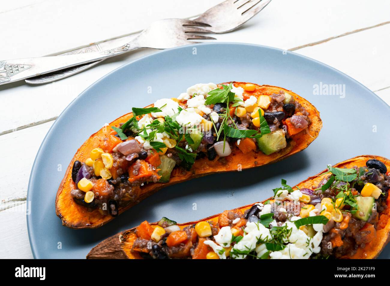 Sweet potato, batata roasted with vegetables Stock Photo - Alamy