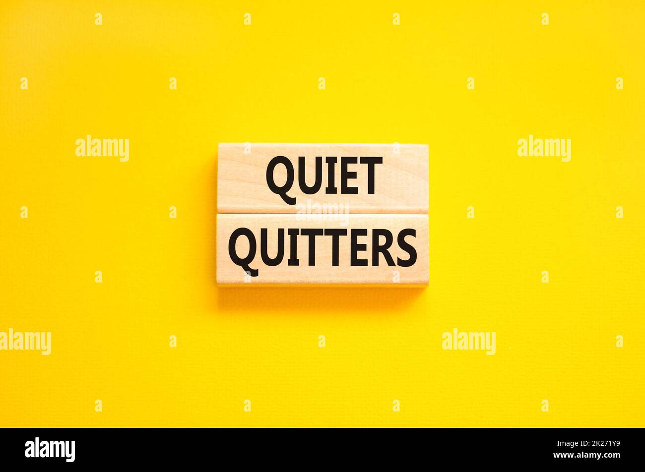 Quiet quitters symbol. Concept words Quiet quitters on wooden blocks ...