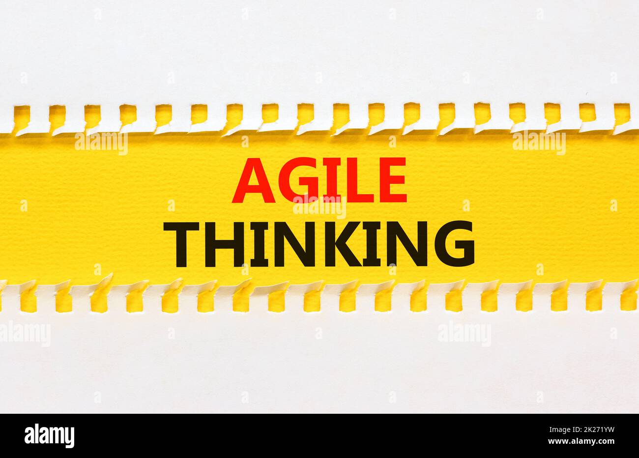 Agile thinking symbol. Concept words Agile thinking on yellow and white ...