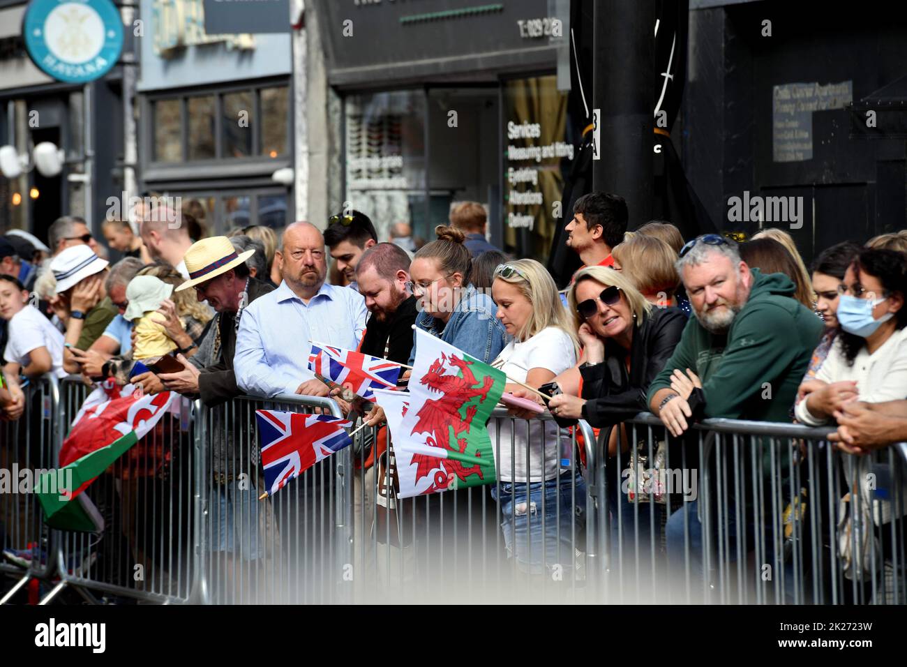 King Charles III and Queen Consort Camilla, arriving at Cardiff Castle ...