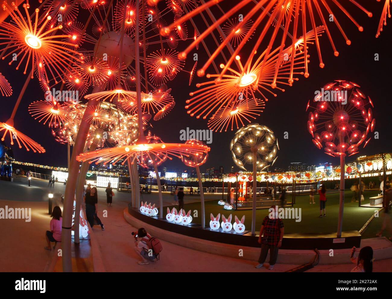 Lighting setup displays at East Coast Park Precinct at North Point ...