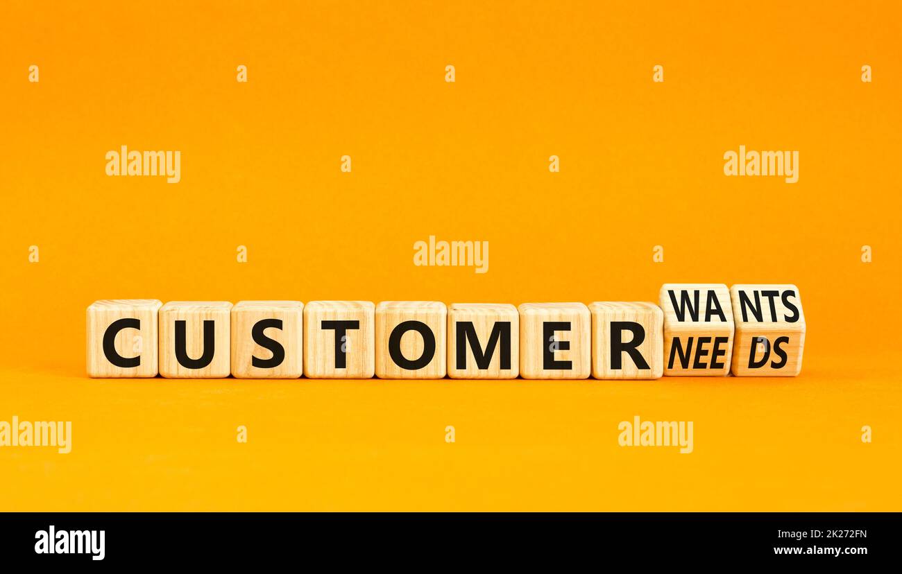 Customer wants and needs symbol. Concept words Customer wants or ...