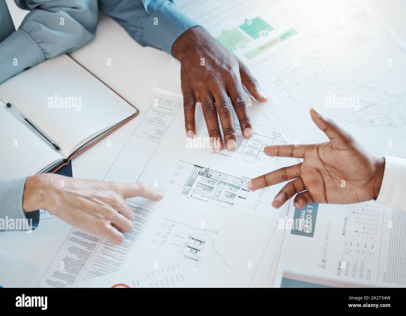 Architecture data, engineer paperwork or building design information of ...