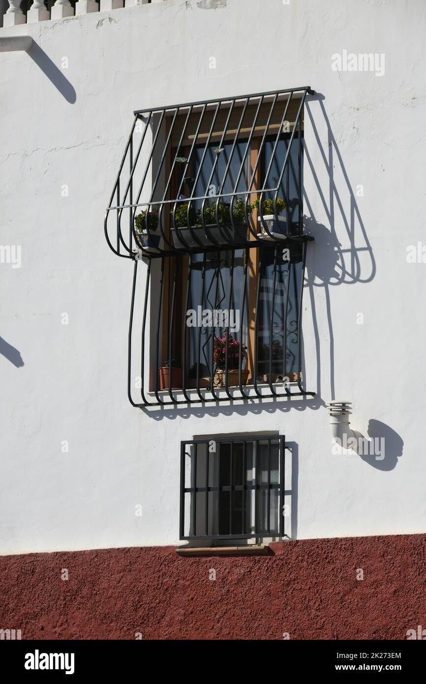 a barred window in the province of Alicante, Spain Stock Photo - Alamy