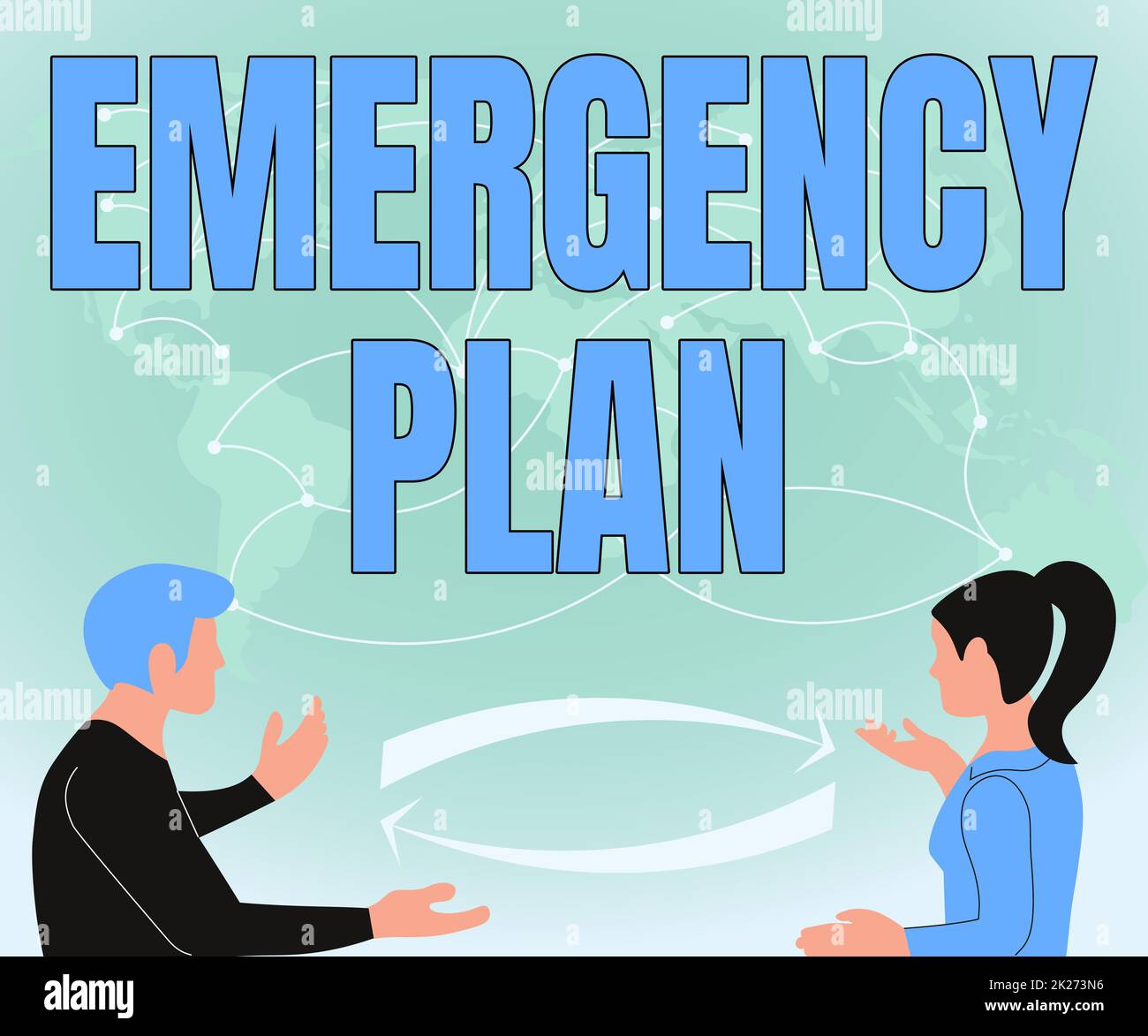 Handwriting text Emergency Plan. Business overview instructions that ...