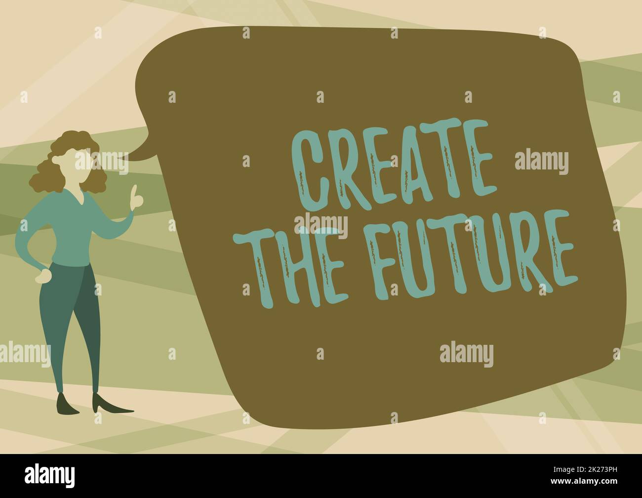 Text caption presenting Create The Future. Concept meaning make an own ...
