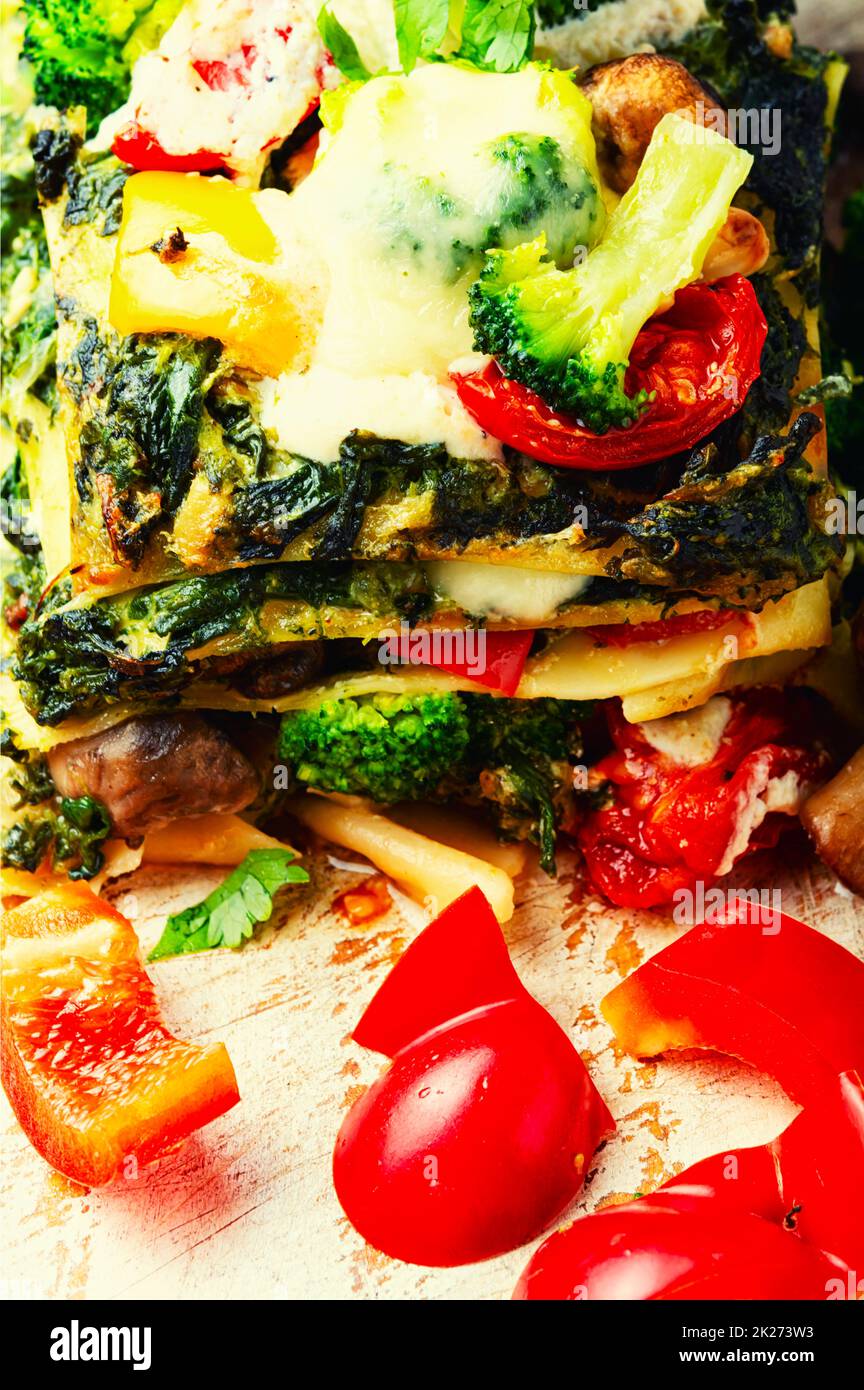 Vegetarian vegetable terrine Stock Photo - Alamy